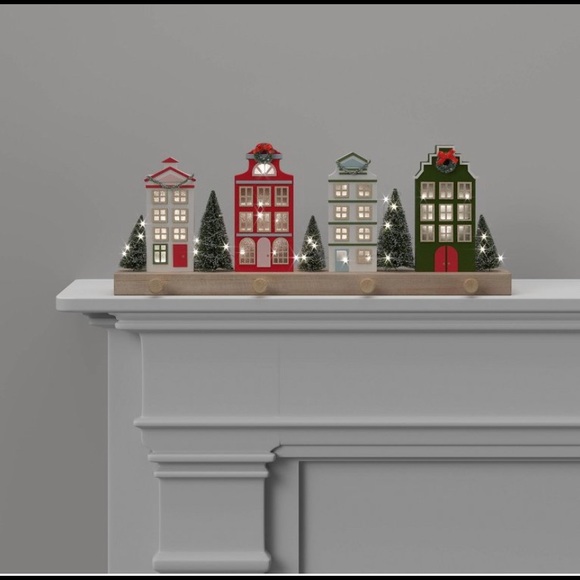 Threshold | Holiday | Threshold Target Lit Village Stocking Holder ...